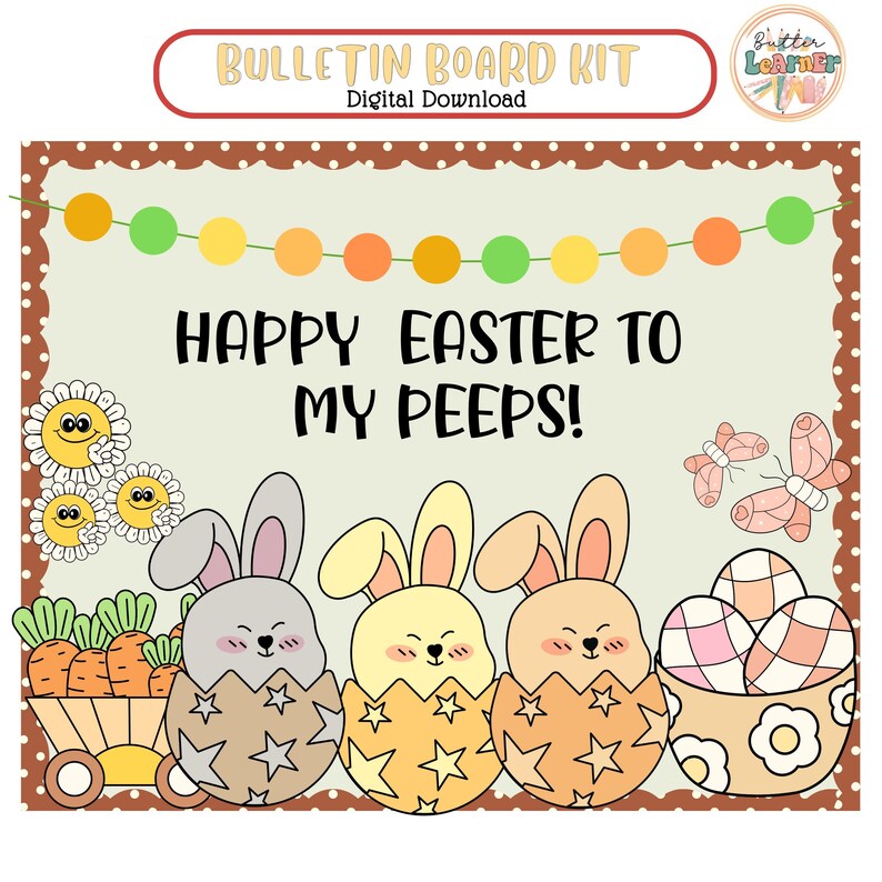 Spring Bulletin Board Kit: Every Bunny Welcome Classroom Decor (PDF) - Etsy