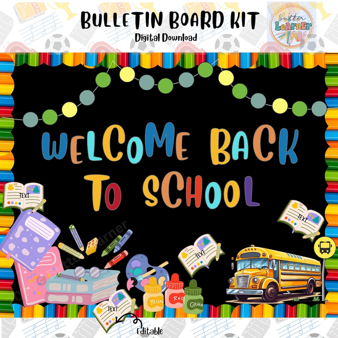 Back to School Bulletin Board Kit Teacher Decor Classroom Decor ...