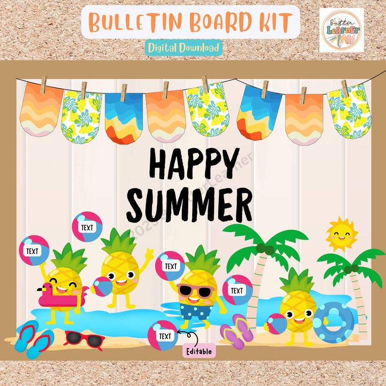 Catch A Wave Into Summer Bulletin Board Kit End of Year Classroom Door ...