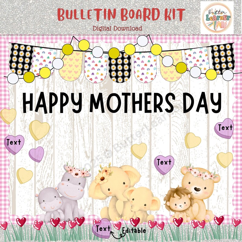 Happy Mothers Day We Love Mom Bulletin Board Kit, Bulletin Board Mama ...