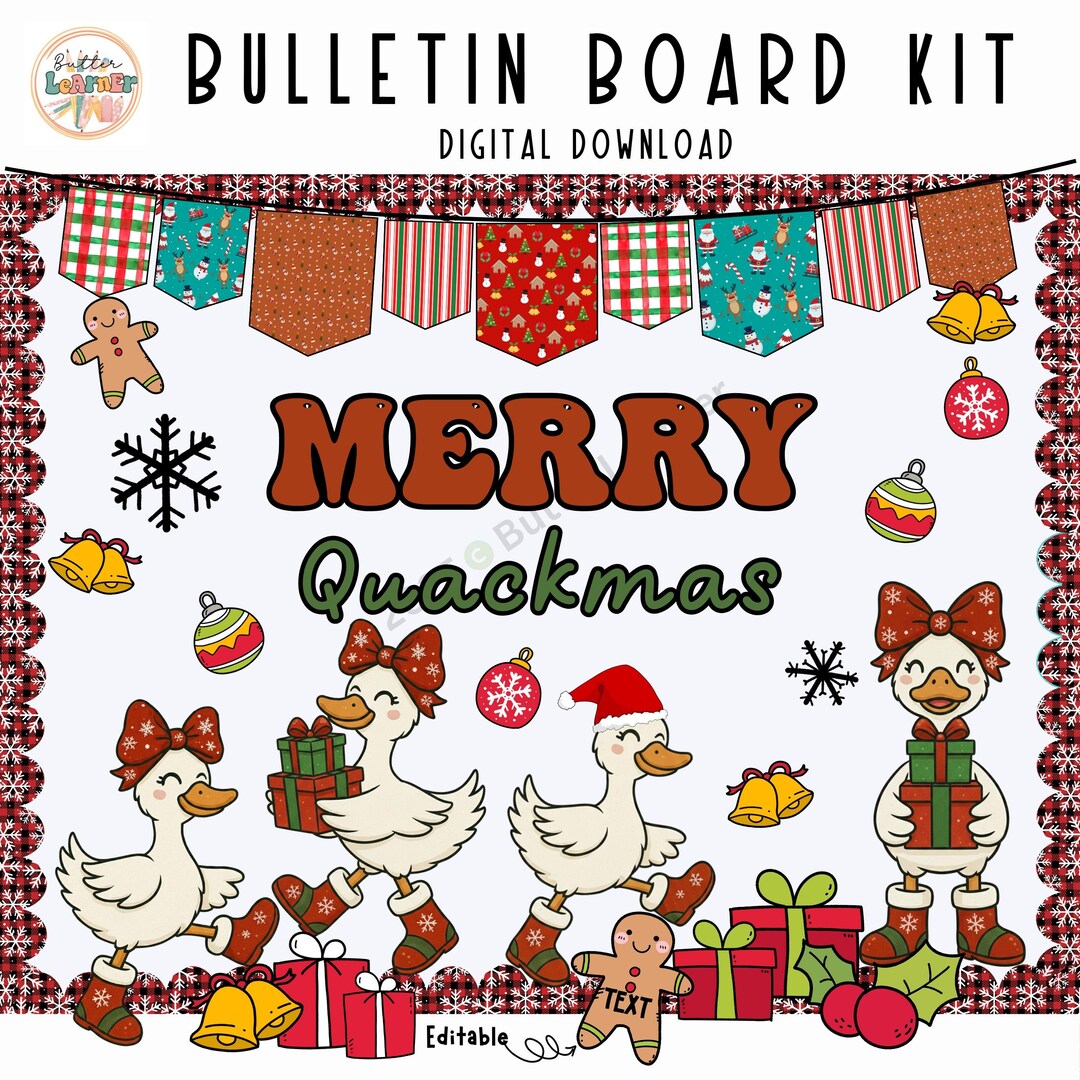 Retro Christmas Bulletin Board Kit: Silly Goose Classroom Decor ...