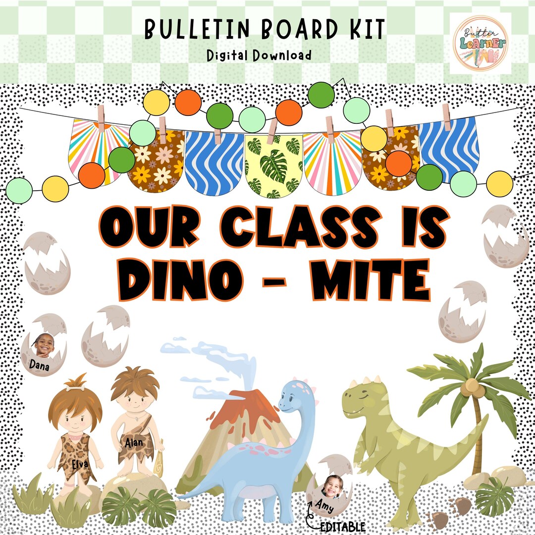 Dinosaur - Back to School Bulletin Board - Dinomite Jurassic Theme Door ...