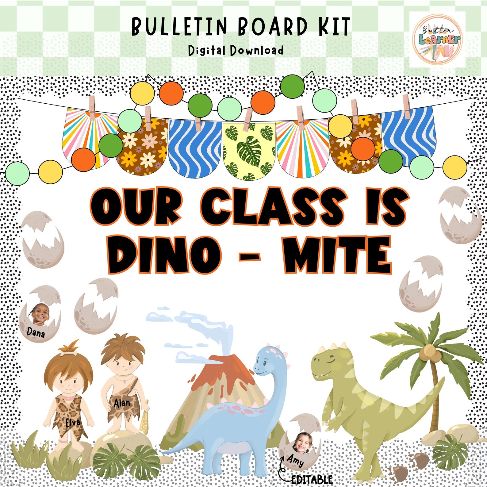 Dinosaur - Back to School Bulletin Board - Dinomite Jurassic Theme Door ...