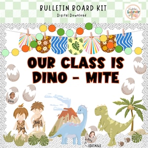 Dinosaur - Back to School Bulletin Board - Dinomite Jurassic Theme Door ...