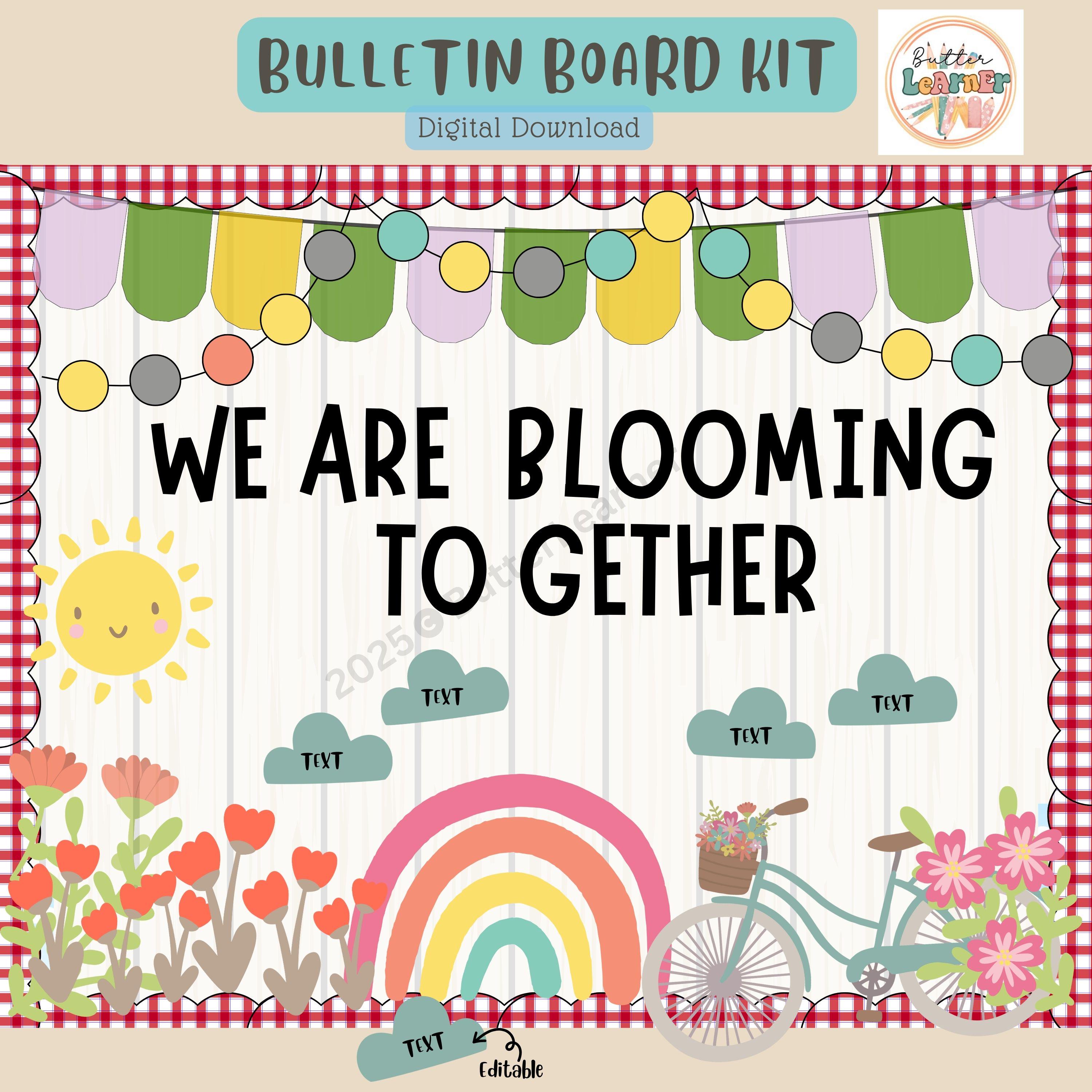 Minds Grow Here Bulletin Board Kit, Editable Classroom Decor (digital ...