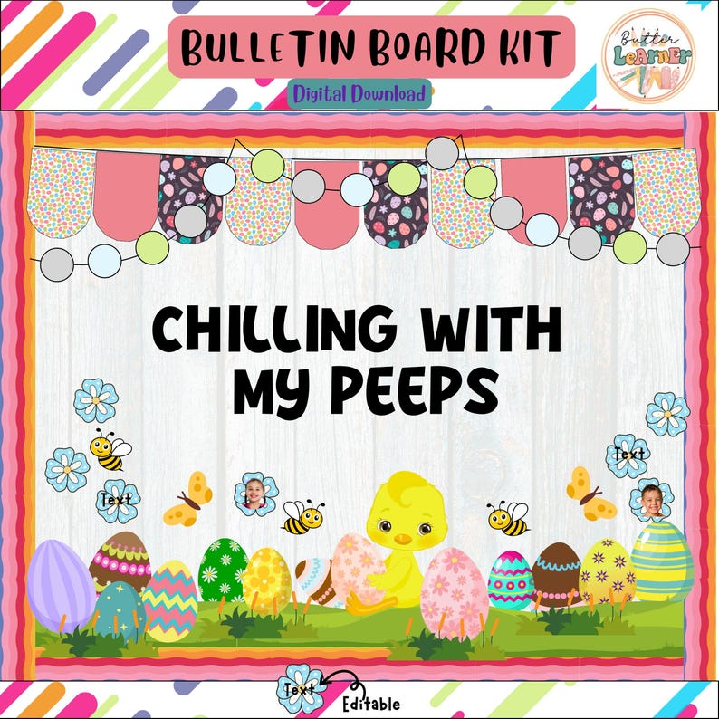 We Are Eggcited Easter Bulletin Board Kit Spring Classroom Door Decor ...