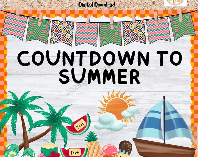 Summer Bulletin Board | End of Year Bulletin Kit | Beach Classroom ...