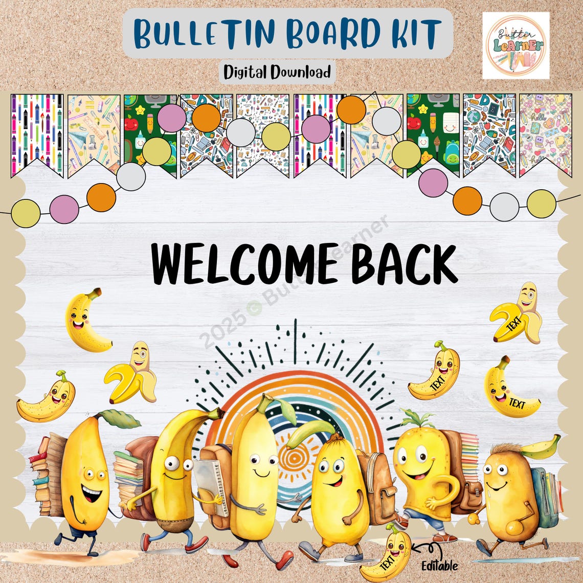 Welcome to Our Classroom Bulletin Board Kit, Bananas Themed, Classroom ...