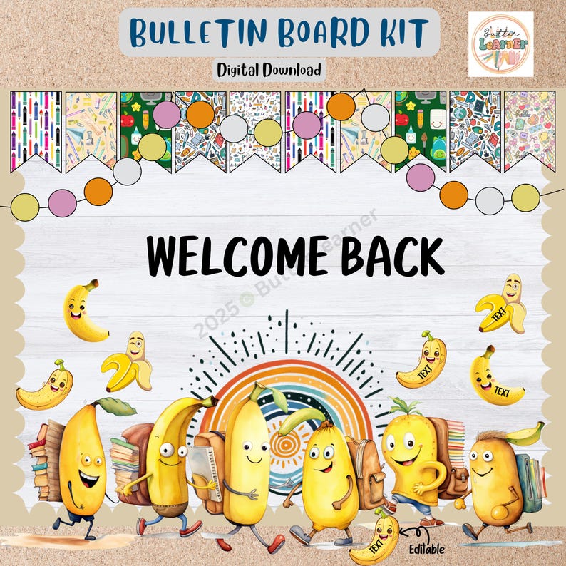 Welcome to Our Classroom Bulletin Board Kit, Bananas Themed, Classroom ...