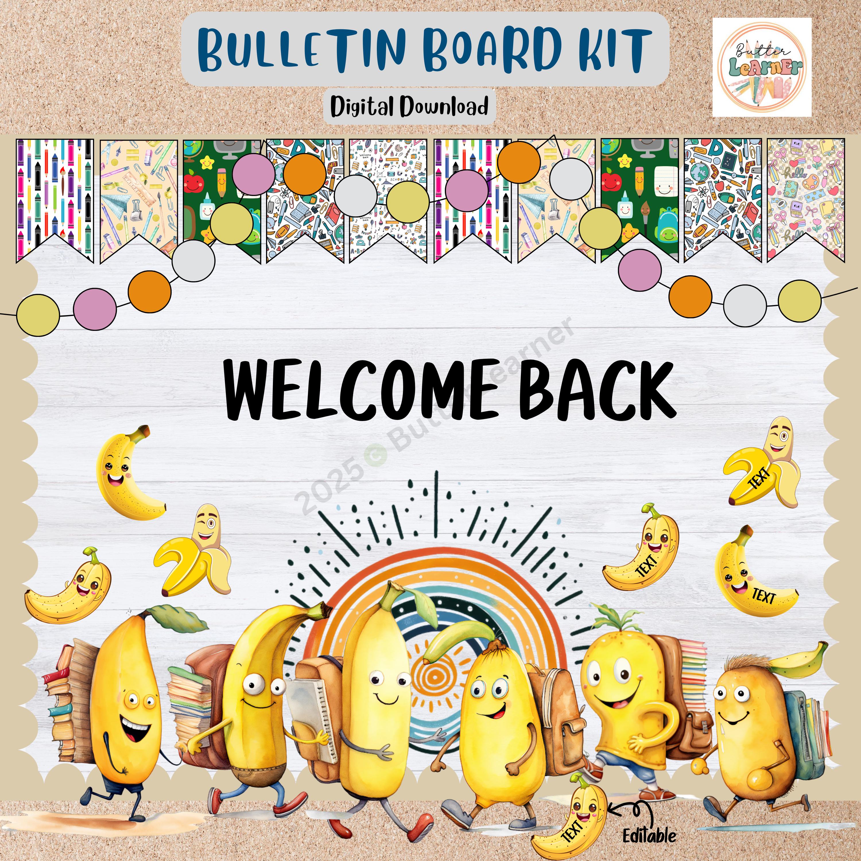 Welcome to Our Classroom Bulletin Board Kit, Bananas Themed, Classroom ...