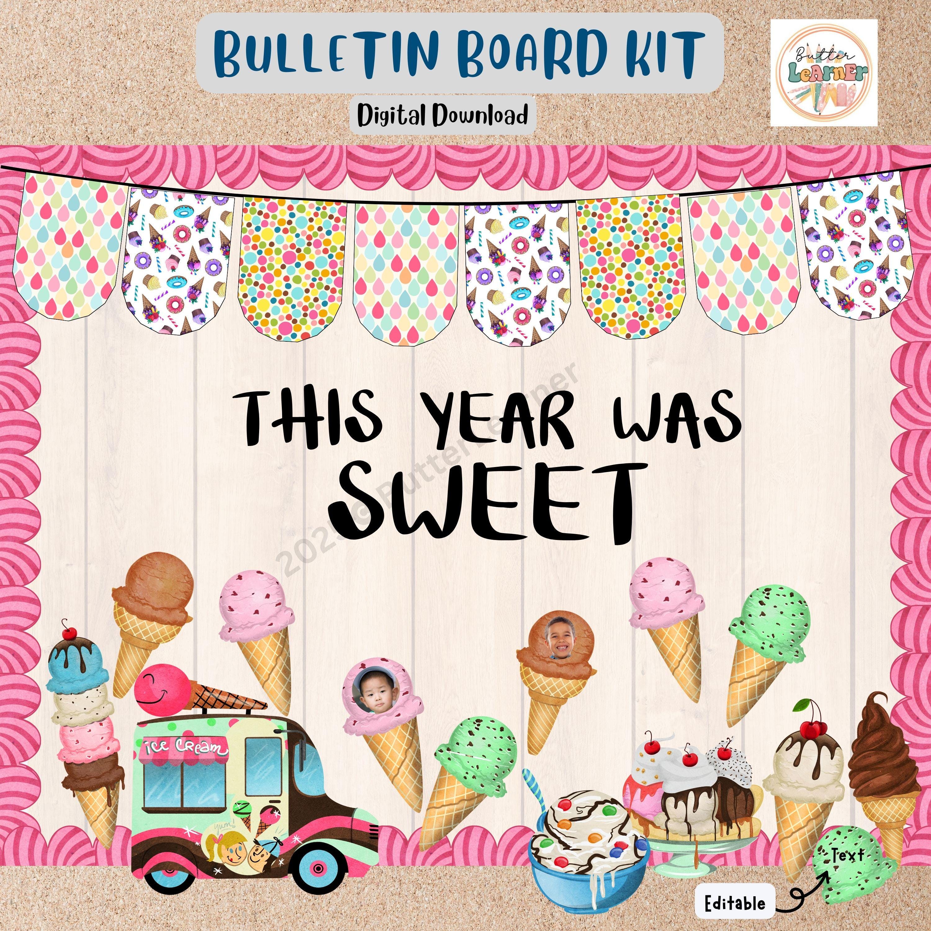 Ice Cream Truck Summer Bulletin Board Kit: Editable Classroom Decor ...
