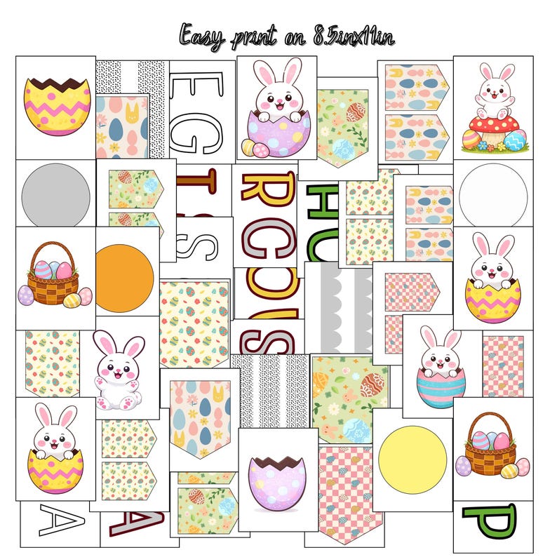 Easter Bulletin Board Kit With Bunnies | Egg-cited Spring Classroom ...