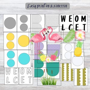 Flamingo Bulletin Board Kit, Back to School Flock Door Decor, Classroom ...