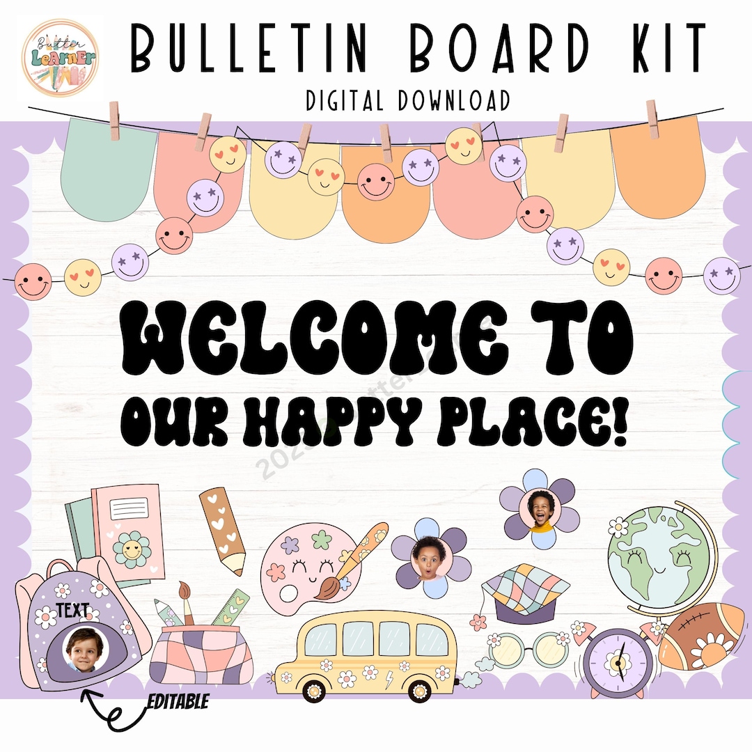 Back to School Bulletin Board Kit, Classroom Decor, August Bulletin ...