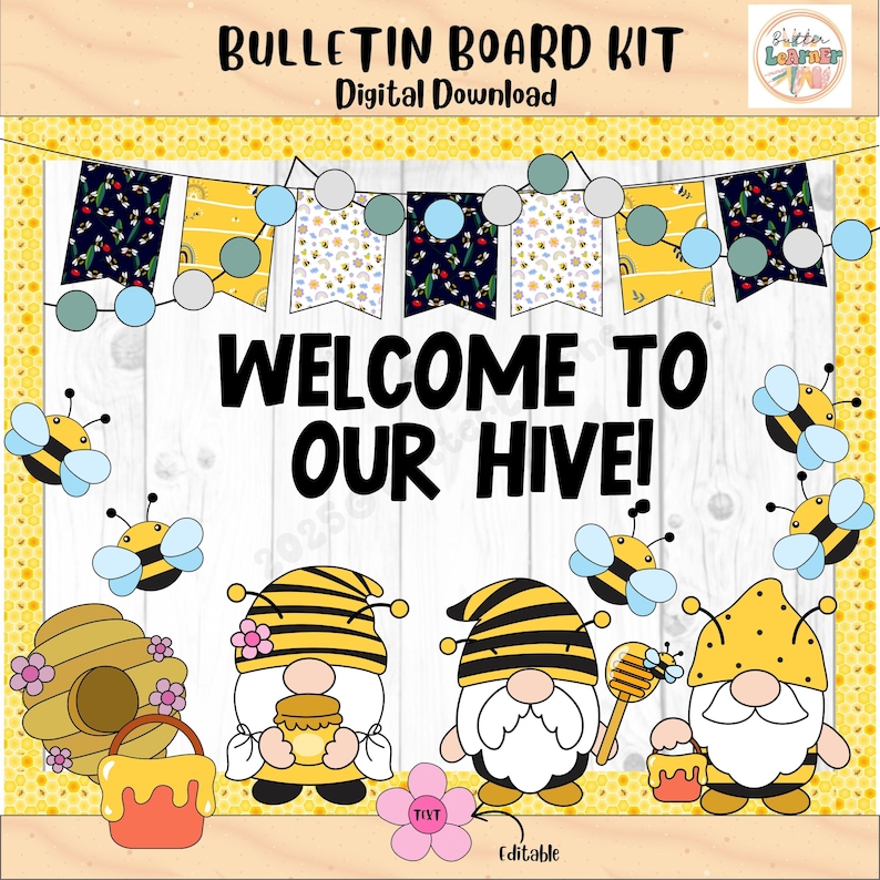 Welcome to Our Hive Bulletin Board Kit ,spring Door Decor, Back to ...