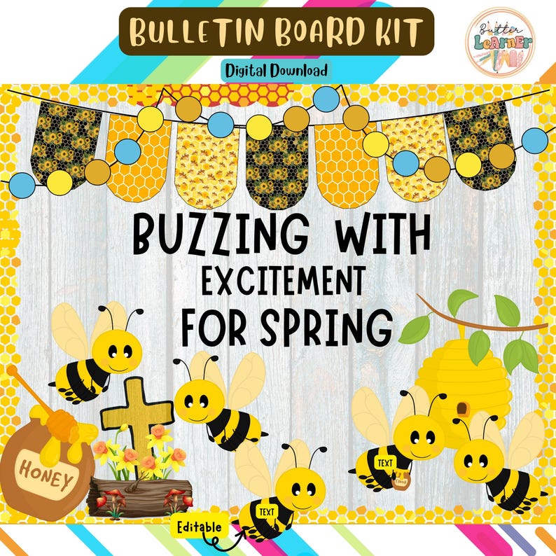 Spring Bulletin Board Kit We BEE- Long to Jesus Classroom Decor ...