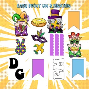 Mardi Gras Gnomes Bulletin Board Parading With My Gnomies Display Kit ...