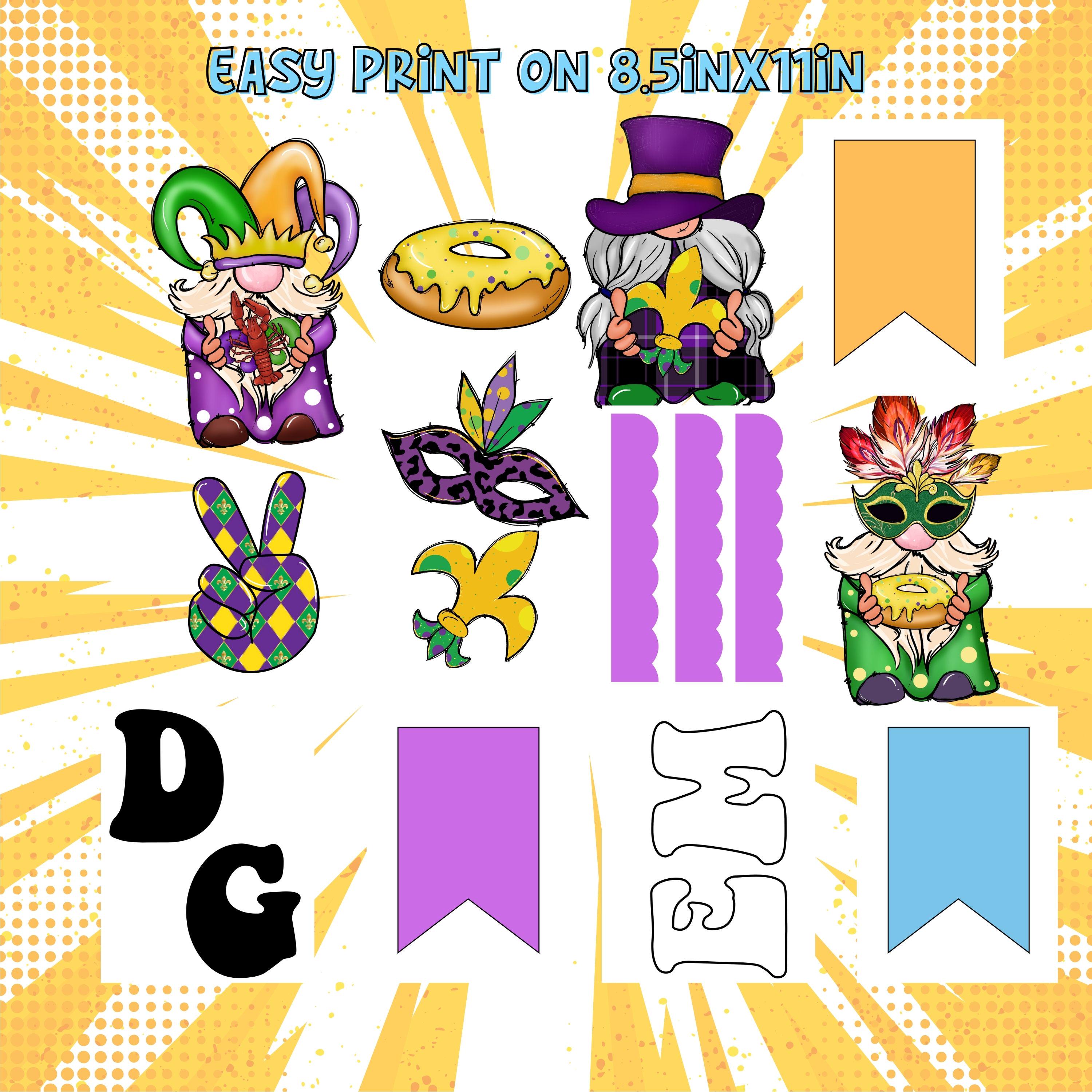 Mardi Gras Gnomes Bulletin Board Parading With My Gnomies Display Kit ...