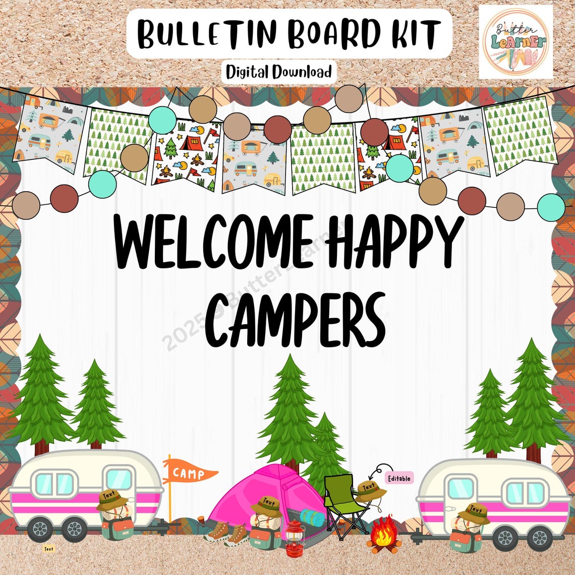 Camping Adventure Bulletin Board Kit: Classroom Decor (digital Download ...