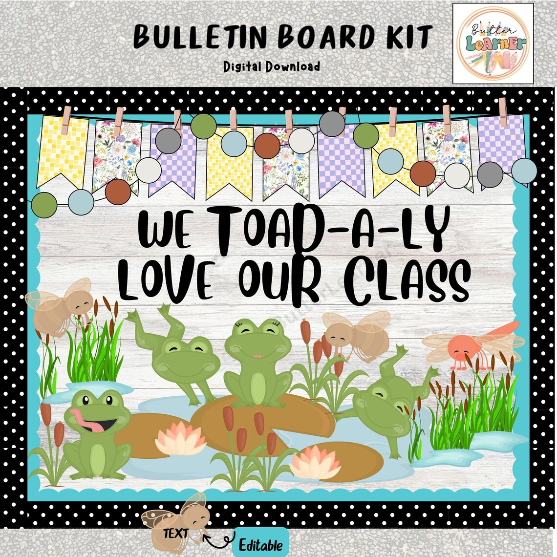 Hopping Into Spring Bulletin Board Kit Classroom Door Decor Editable - Etsy