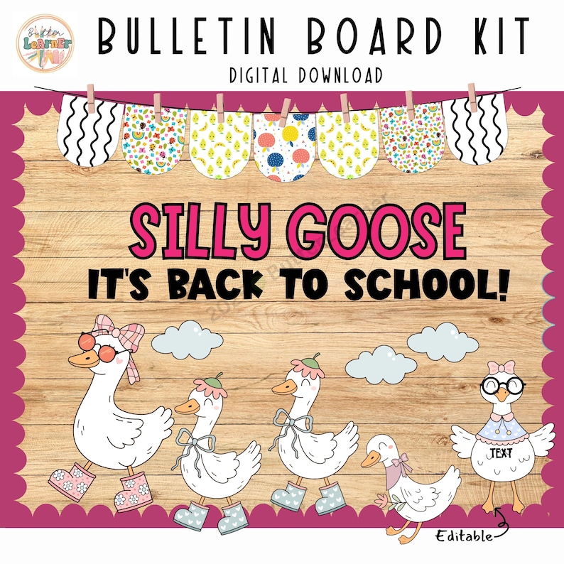 Back to School Bulletin Board Kit Silly Goose, Classroom Decor ...