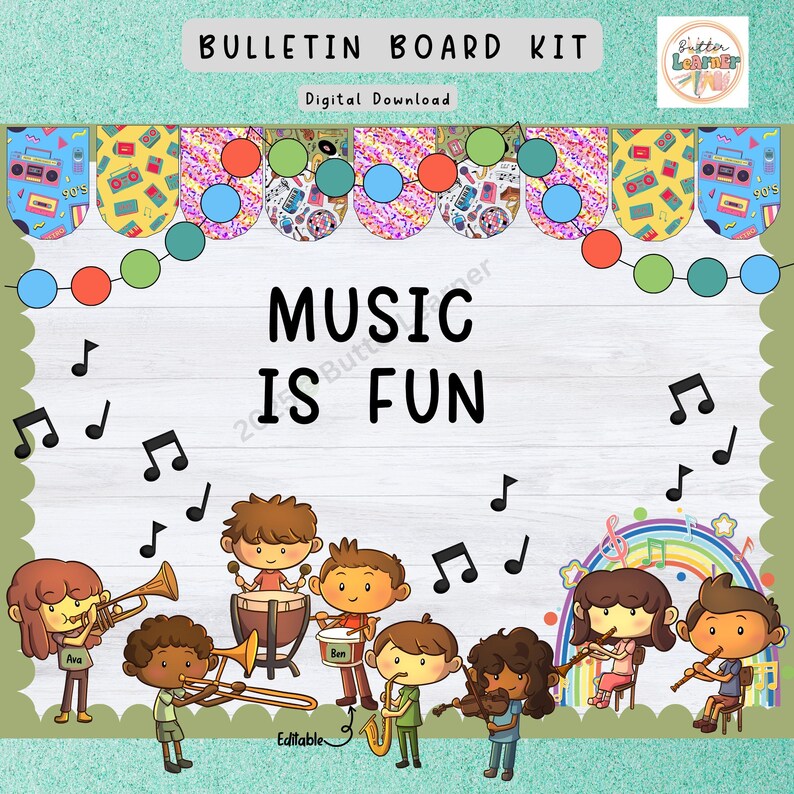 Music Bulletin Board Kit, Back to School, Classroom Decoration and ...