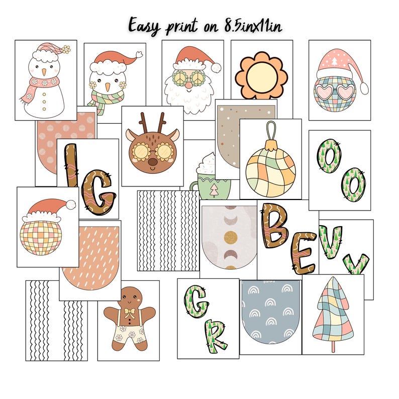 Retro Christmas Bulletin Board Kit: Groovy Classroom Decor (digital ...