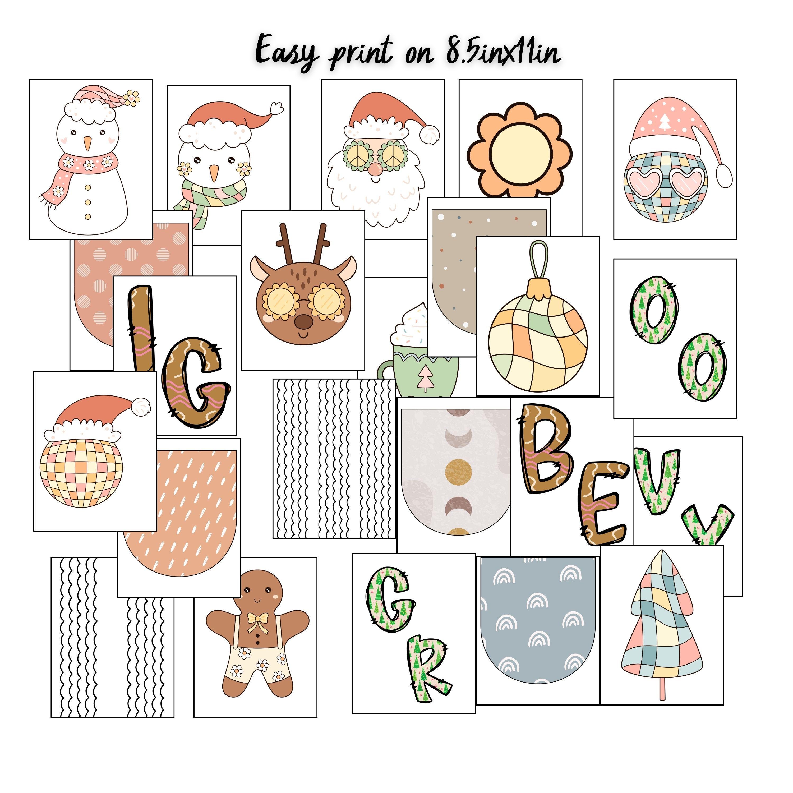 Retro Christmas Bulletin Board Kit: Groovy Classroom Decor (digital ...