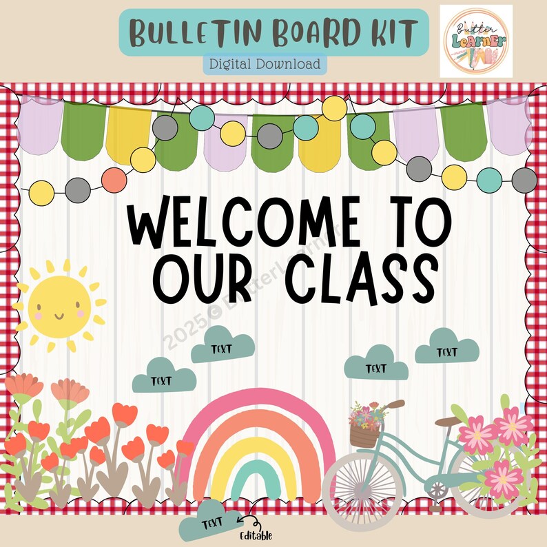 Minds Grow Here Bulletin Board Kit, Editable Classroom Decor (digital ...
