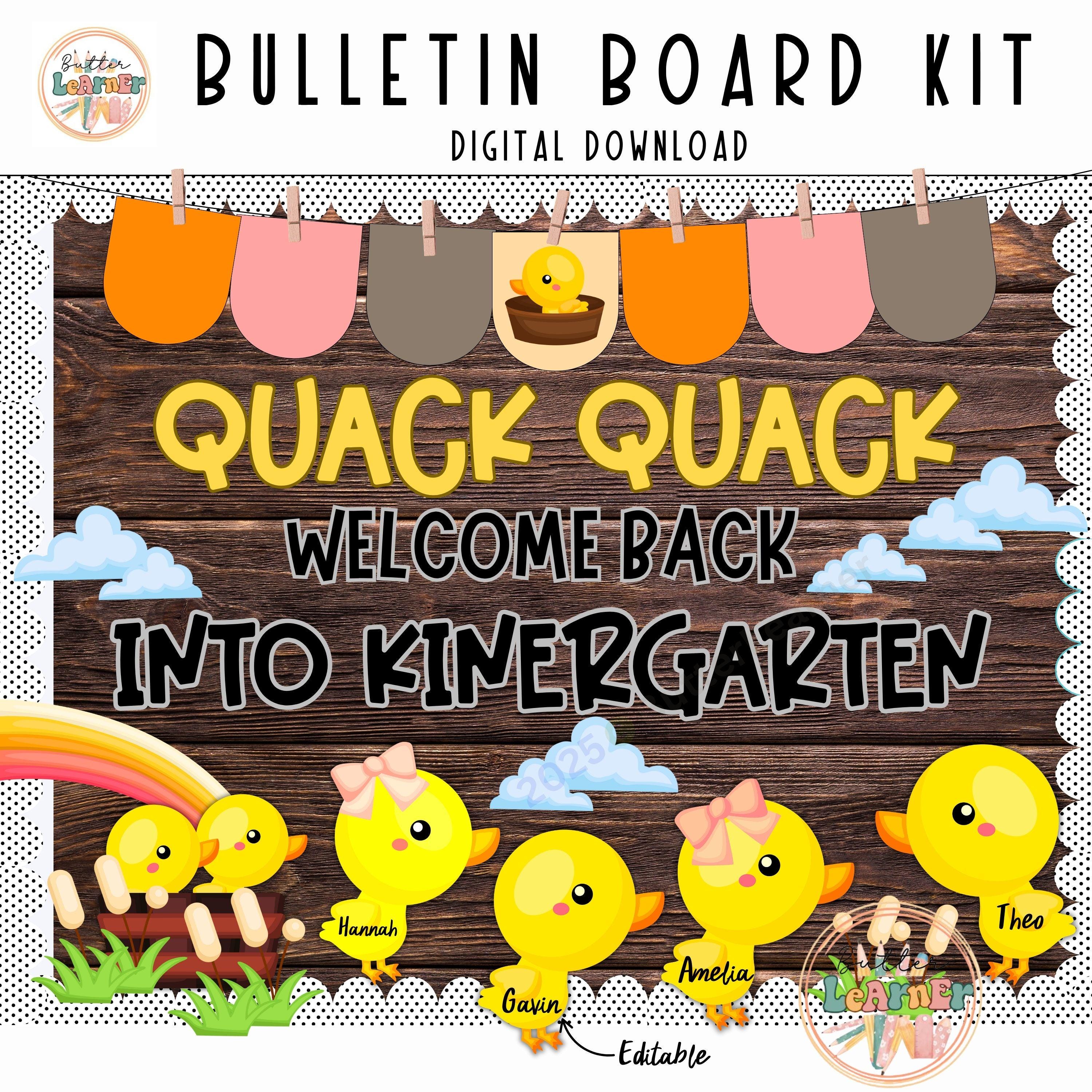 Back to School Bulletin Board Kit Quack Quack WELCOME BACK Classroom ...