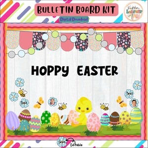 We Are Eggcited Easter Bulletin Board Kit Spring Classroom Door Decor ...