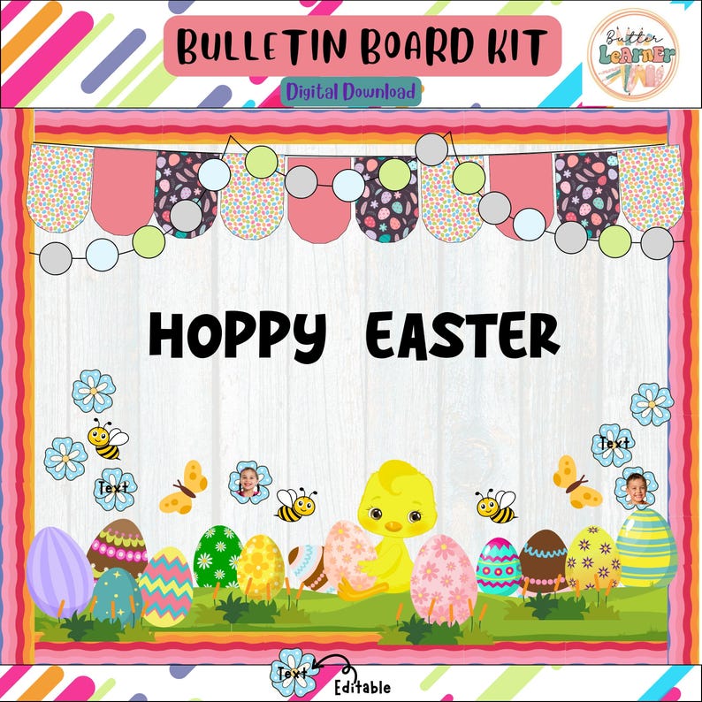 We Are Eggcited Easter Bulletin Board Kit Spring Classroom Door Decor ...