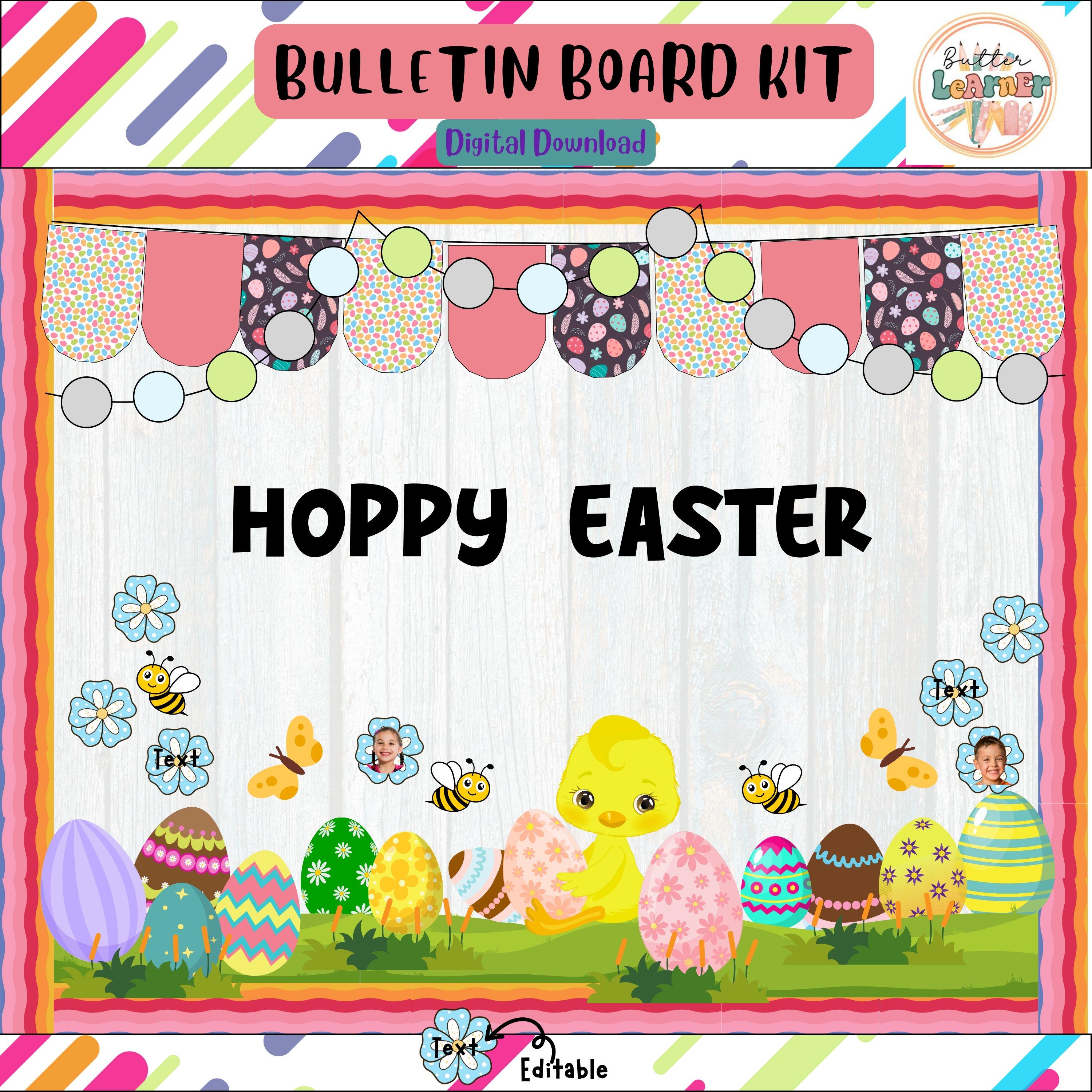 We Are Eggcited Easter Bulletin Board Kit Spring Classroom Door Decor ...