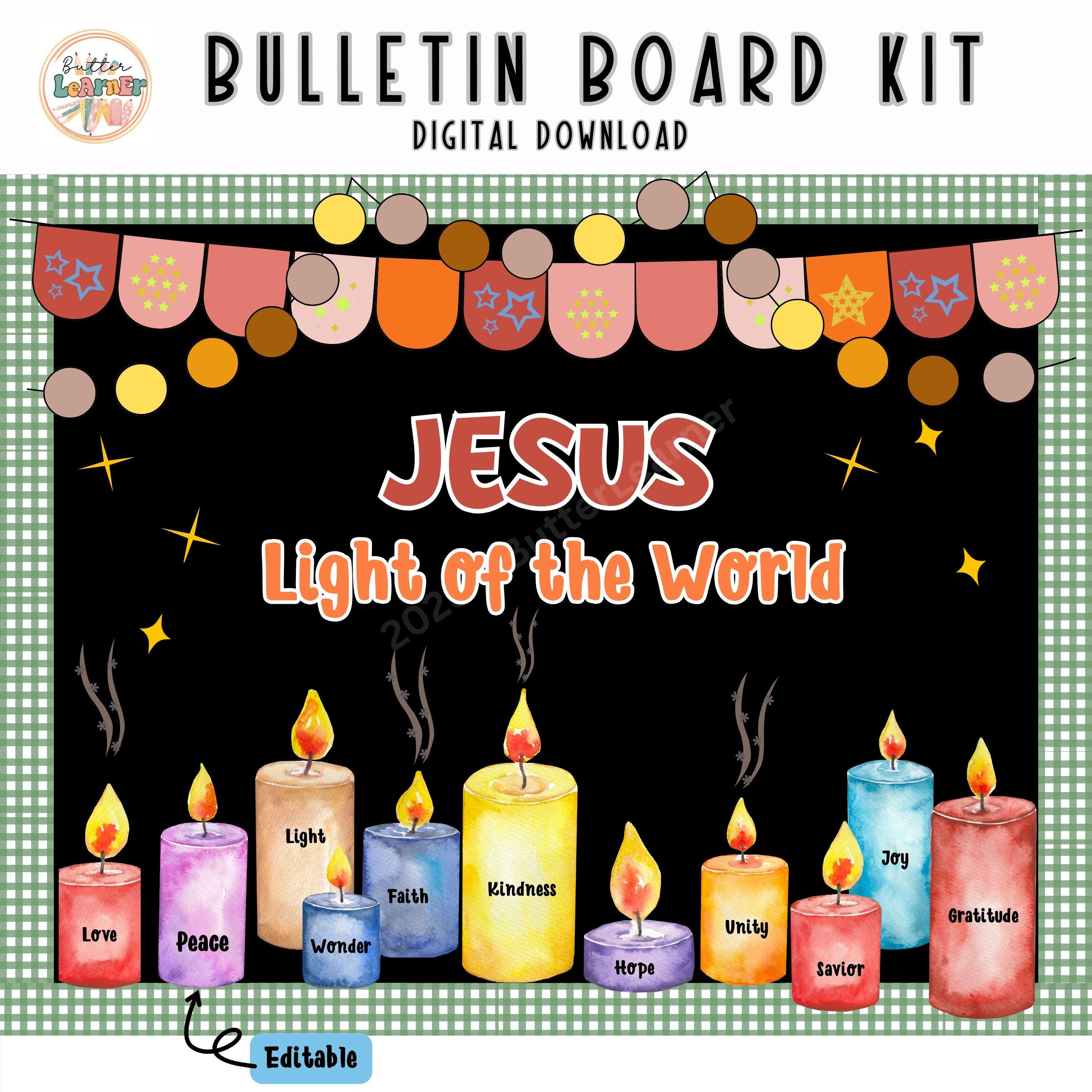 Advent Bulletin Board Kit | Jesus Classroom Decor (digital Download) - Etsy