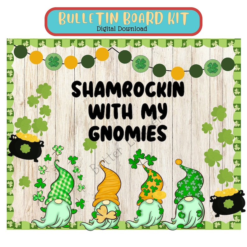 St.patrick Day Bulletin Board Kit Door Decor Lucky to Be Together ...