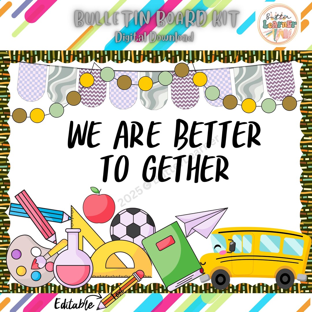We Are Better Together Bulletin Board Kit, Back to School, Classroom ...