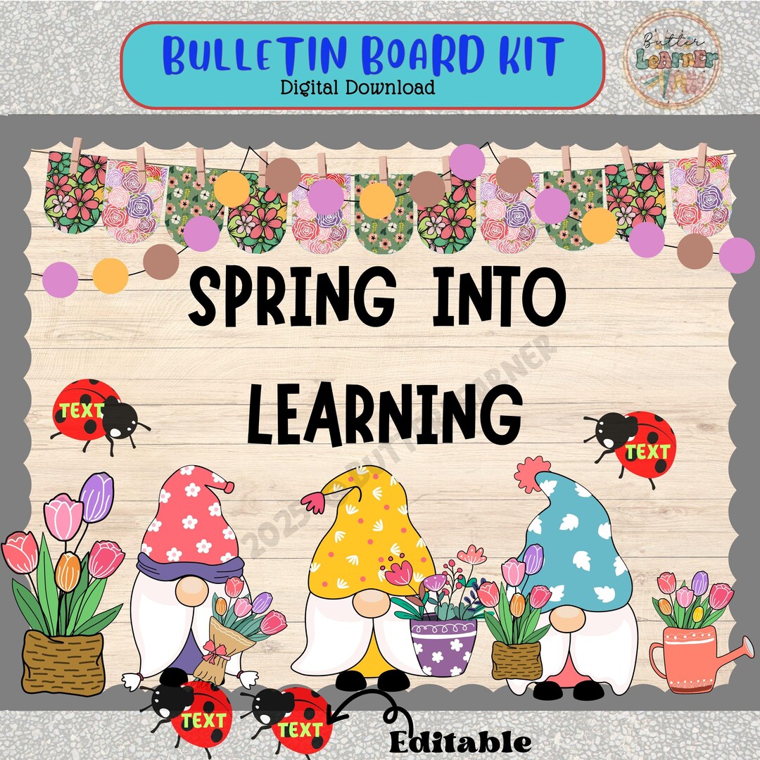 Spring Into Learning Bulletin Board Kit for Classroom Decor, Teacher ...