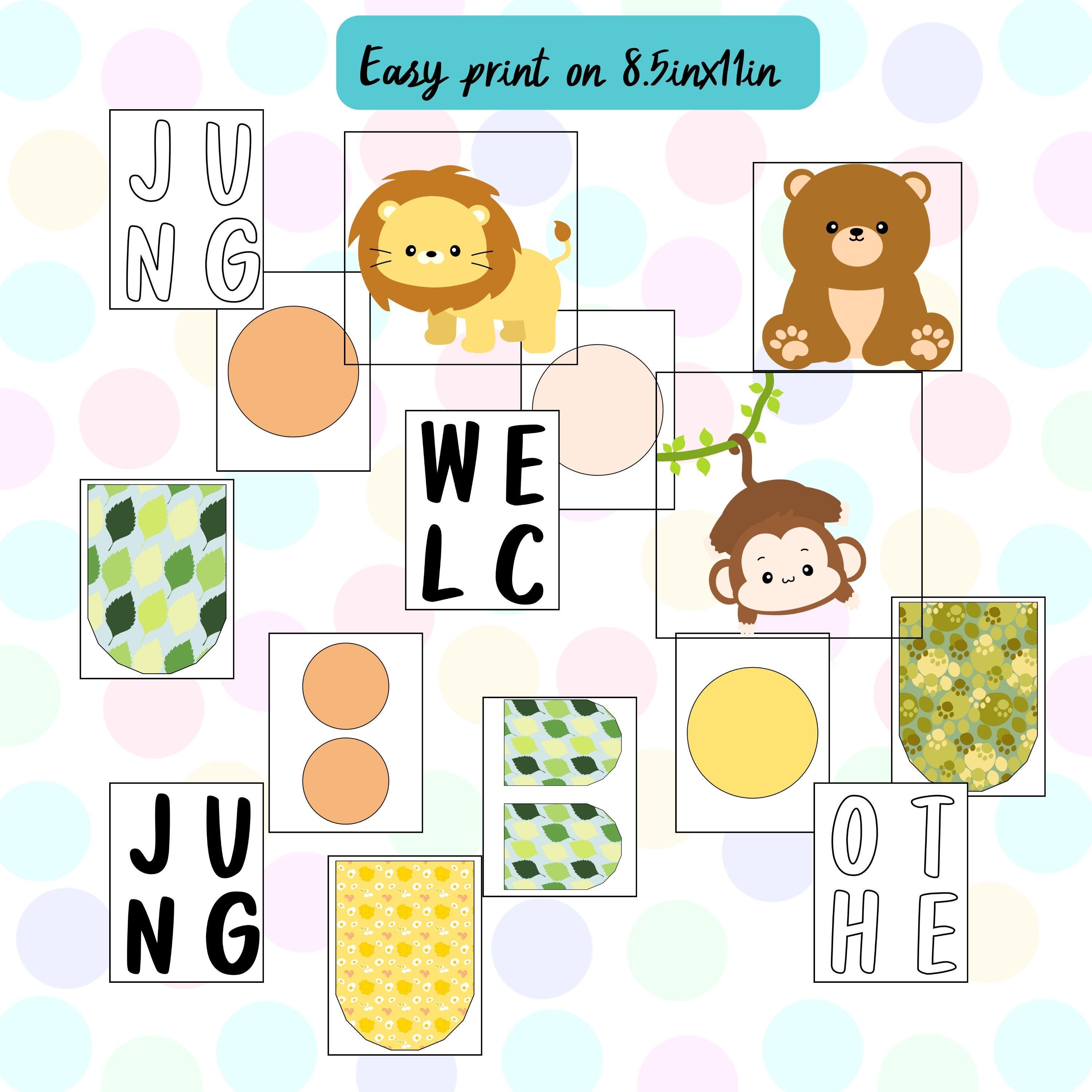 Jungle Animals Bulletin Board Kit: Editable Classroom Decor (PDF & PPT ...
