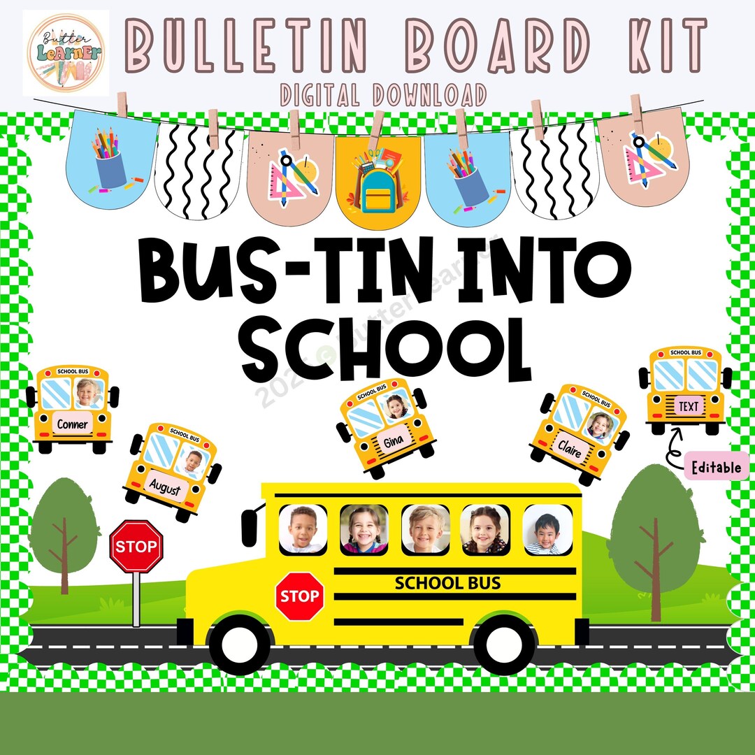 Transportation Bulletin Board Kit: Back to School Door Decor (PDF & PPT ...