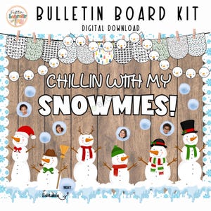 Bulletin Board Snowmen Download Printable - Etsy