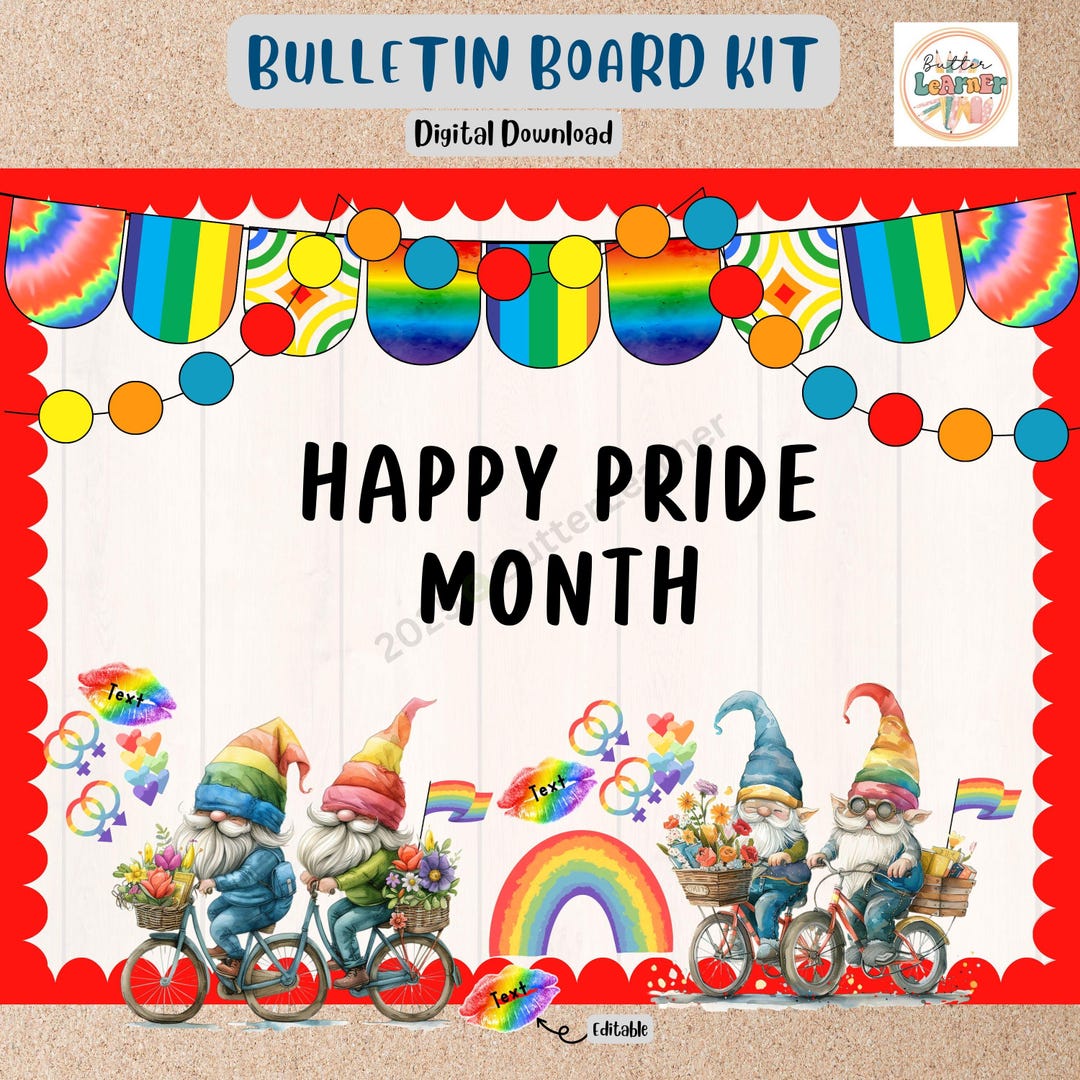 Pride Month Bulletin Board Classroom Display Door Decor Kit Printable ...