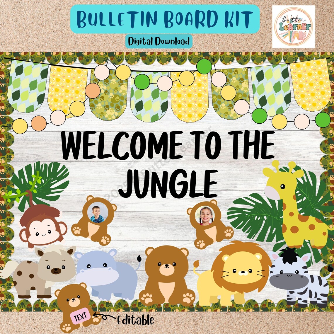 Jungle Back to School Bulletin Board Kit, Classroom Decor, Summer ...