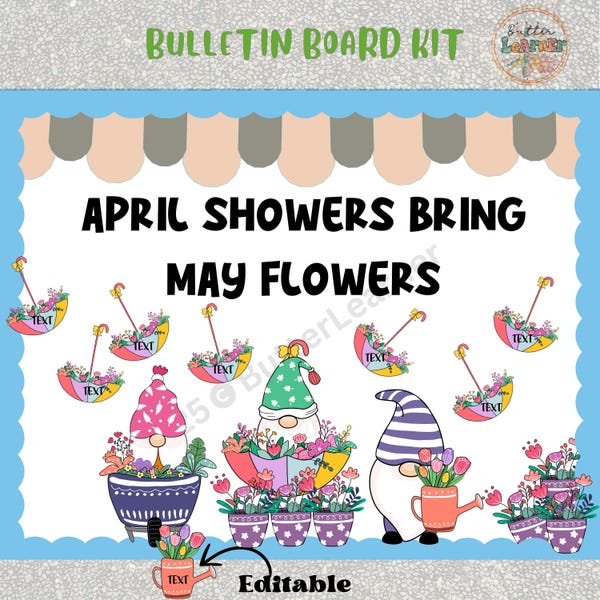 April Showers Border - Etsy