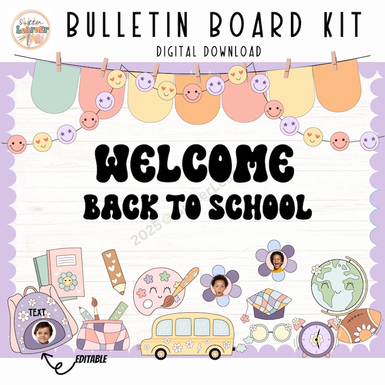 Back to School Bulletin Board Kit, Classroom Decor, August Bulletin ...
