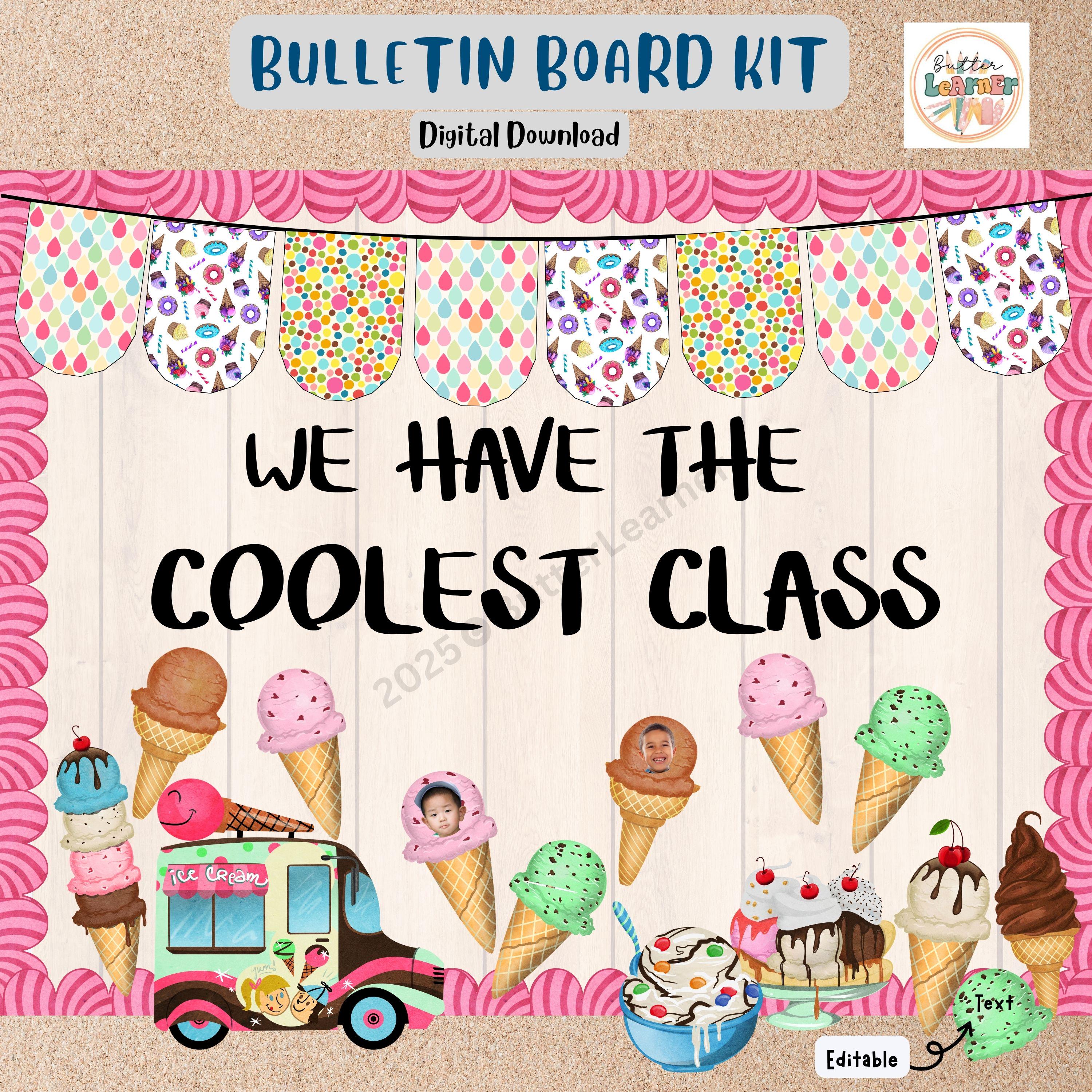 Ice Cream Truck Summer Bulletin Board Kit: Editable Classroom Decor ...