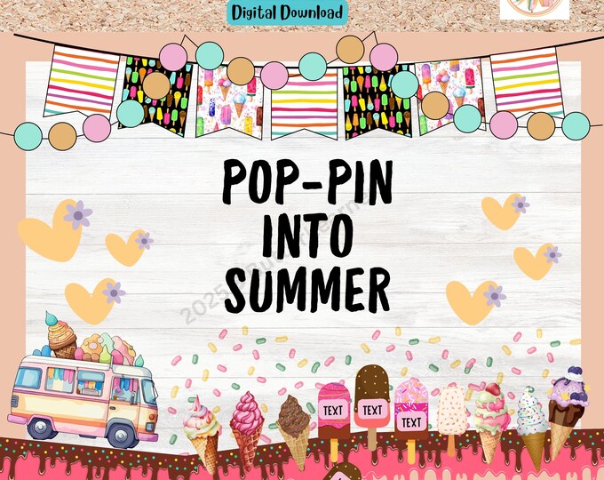 Popsicle Theme Bulletin Board and Door Kit- Anything is Popsicle With ...
