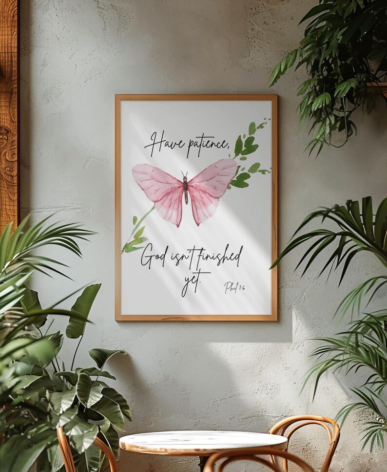 Butterfly Philippians 1:6 Bible Verse Art Print (digital Download) - Etsy