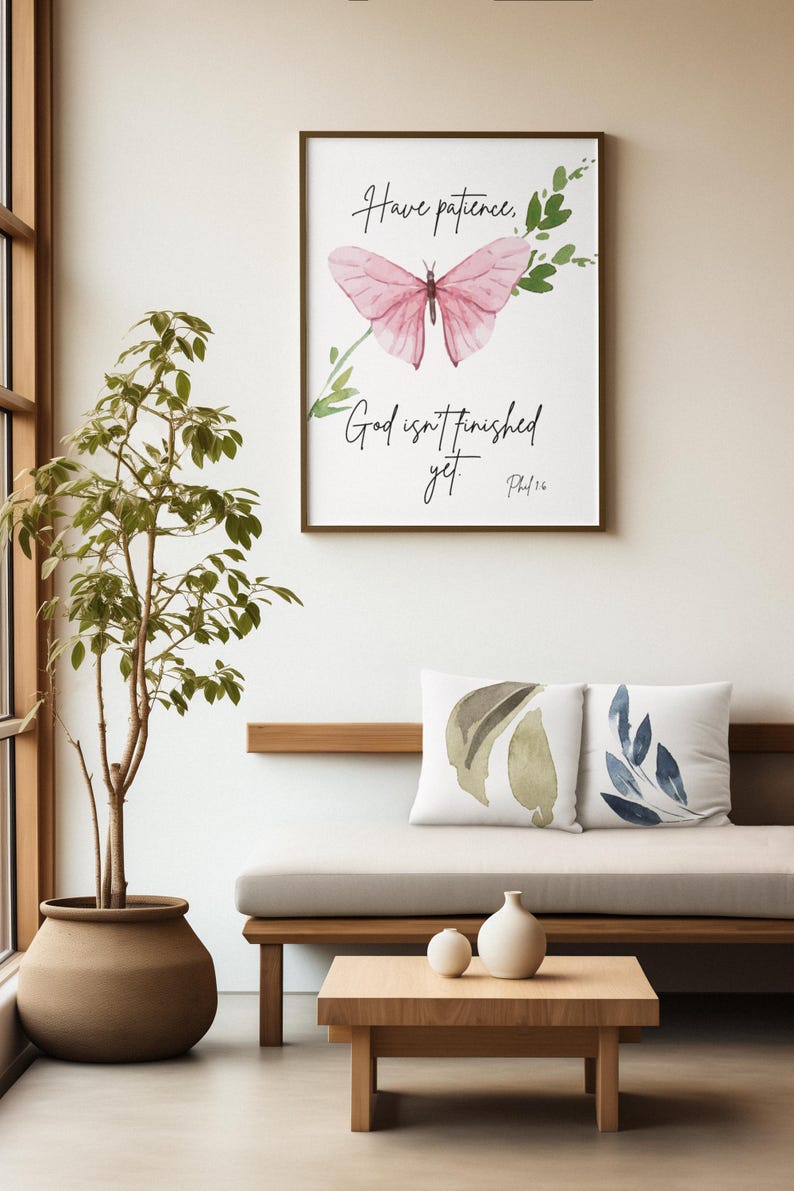 Butterfly Philippians 1:6 Bible Verse Art Print (digital Download) - Etsy