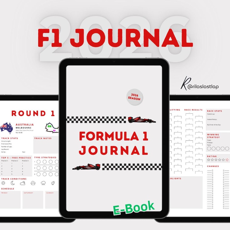 F1™ Journal 2026 | E-book | Fan-made - Etsy