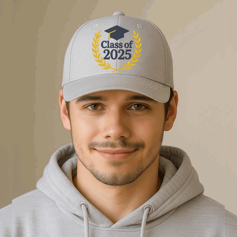 Class of 2025 Embroidery Design, Graduation Machine Embroidery File Cap ...